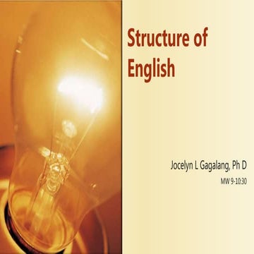Structure of english | PPTX | Homework and Study | Education