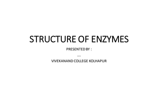structure of enzyme.PDF structure of enzyme.PDF