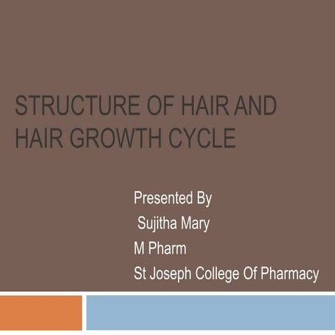 Anatomy of hair and hair cycle | PPTX
