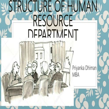 Structure of human resource department | PPTX
