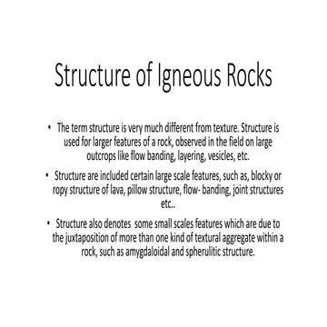 Structure of Igneous Rocks | PPTX