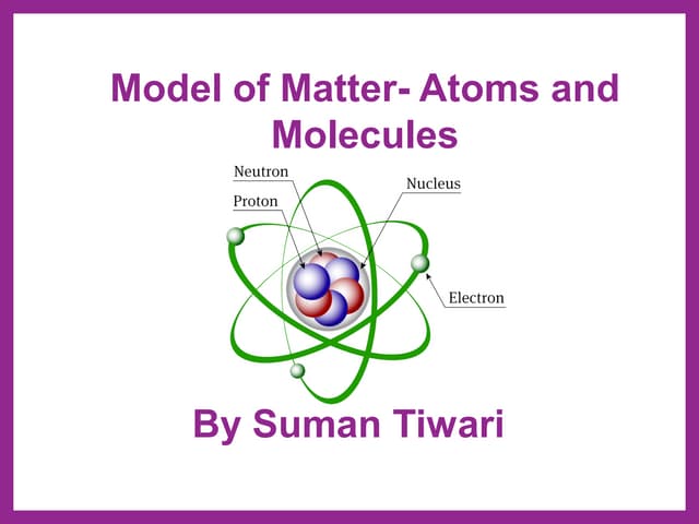 Molecules and its types | PPTX