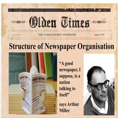 Structure of Newspaper Organisation | PPTX