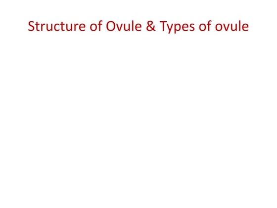 Ovule structure of Plants & Types of Ovules | PDF | Infertility ...