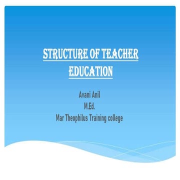 Structure of teacher education new | PPT