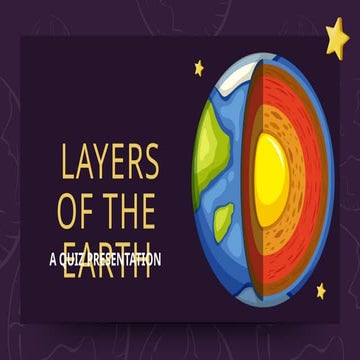 Structure of the Earth Quiz Activity Presentation in Purple and White ...