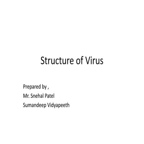 Structure of virus | PPTX