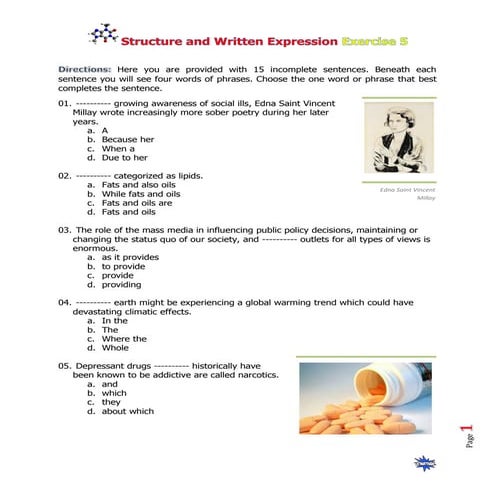 Structure & Written Expression Practice 5 | PDF