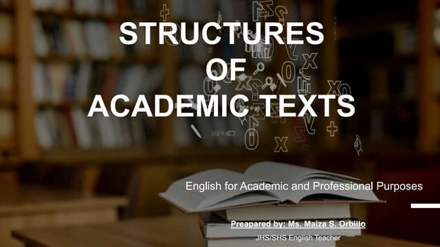 Structures of academic text - EAPP | POTX