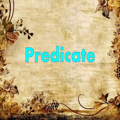 Structures of Predication Main Discussion | PPTX