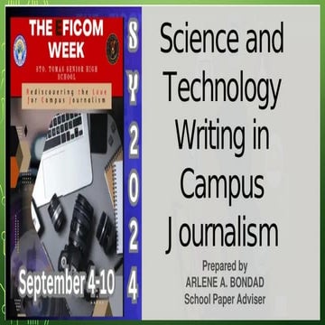 STRUCTURES OF SCIENCE WRITING.pptx for journalism grade 5 | PPTX