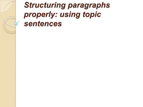 Writing a teel paragraph for beginners | PPT