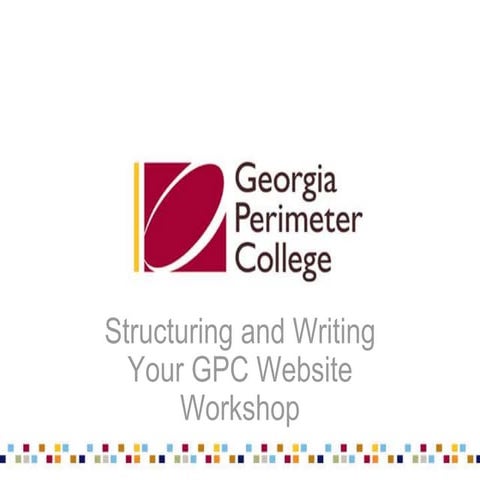 Structuring and Writing Your GPC Workshop | PPTX