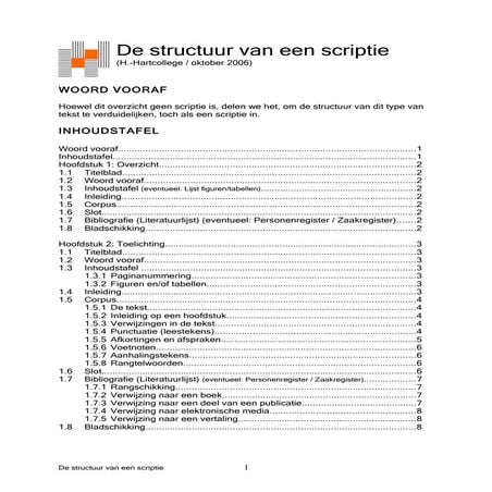 Structuur van een scriptie | DOC