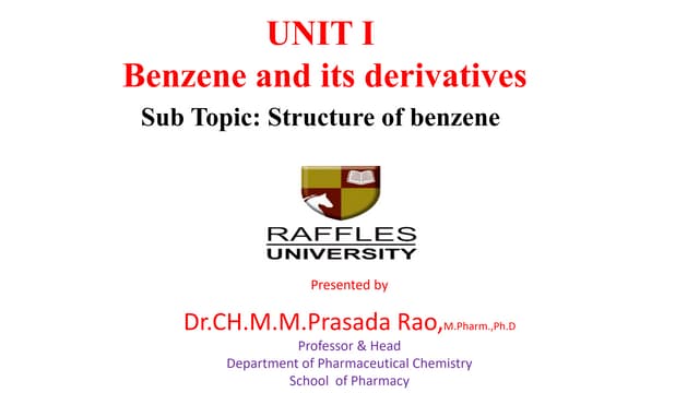 Kekule structure and resonance in benzene | PPTX
