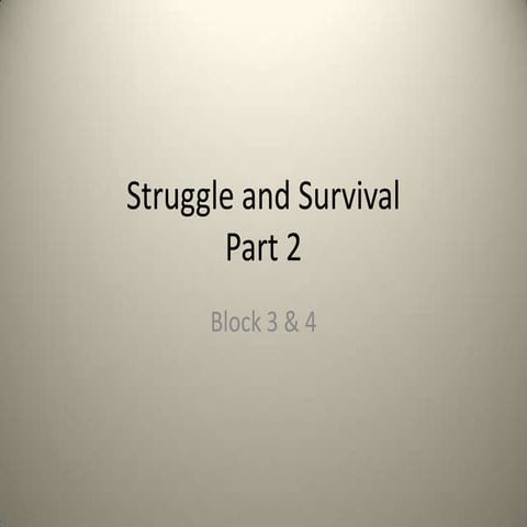 Struggle and survival in colonial america | PPTX