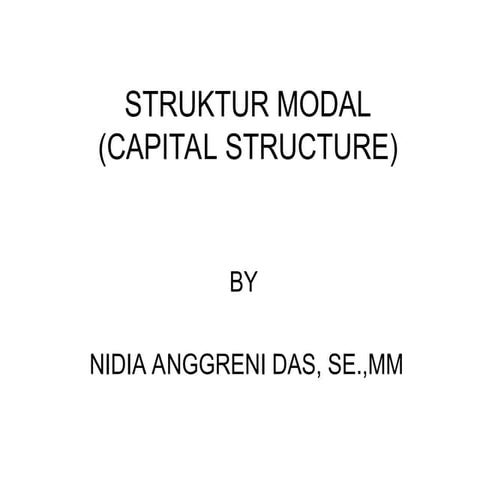 struktur-modal gahakkshkakhhsgjajhaghjjkskh | PPT