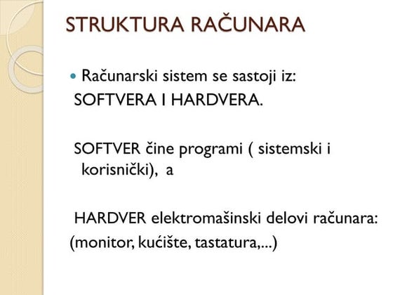 3. Uvod u informatiku - Podatak i informacija. Računarstvo i ...