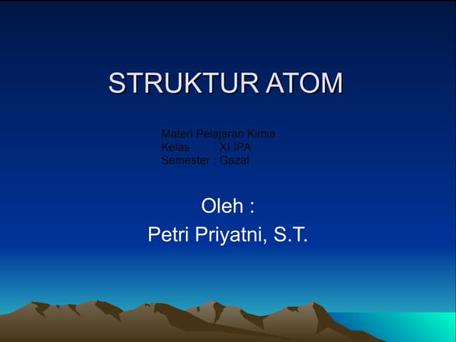 Modul Kimia Struktur Atom Kelas X SMA IPA | PDF