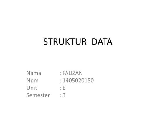 Materi : Struktur Data (1 Pengantar) | PPTX