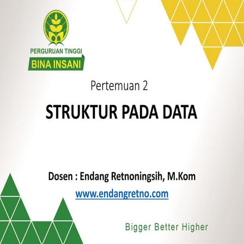 Pertemuan 2 Struktur Pada Data | PDF