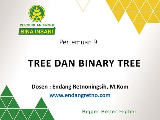 Algoritma dan Struktur Data - pengenalan pohon | PPT