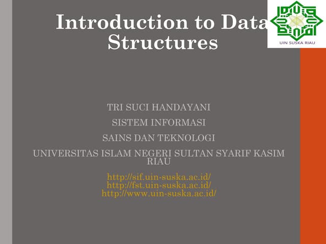 Struktur data ppt | PPT | Programming Languages | Computing Struktur data ppt | PPT | Programming Languages | Computing