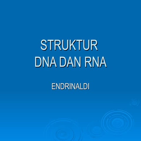 Biokimia Terkait dengan DNA dan RNA Lengkap | PPT