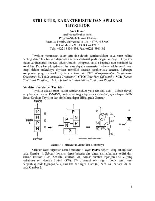 Thyristor | PPTX