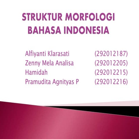 Morf, Morfem, dan Alomorf | DOCX
