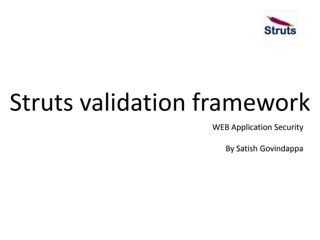 Struts Validationframework Pptx Web Development Internet