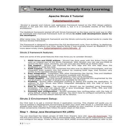 Struts2 Tutorial Pdf
