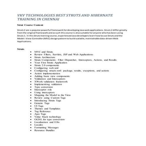 Struts And Hibernate Pdf