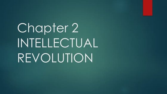 Intellectual Revolution (STS) | PPTX | Biological Sciences | Science
