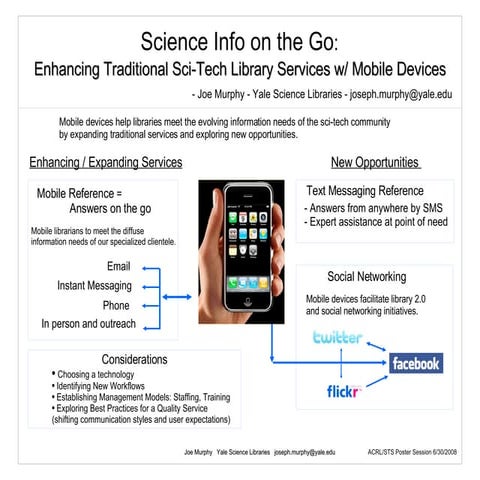 STS Poster Session - Science Info on the Go: Enhancing Traditional Sci ...