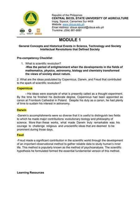 Intellectual Revolution (STS) | PPT