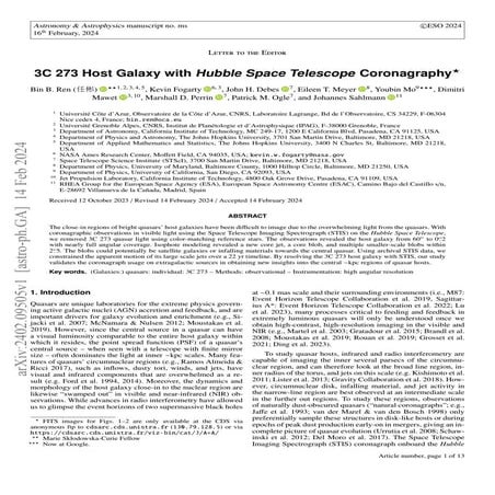 3C 273 Host Galaxy with Hubble Space Telescope Coronagraphy | PDF