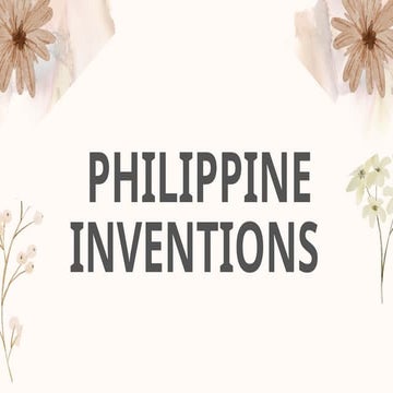 Filipino Inventions and Discoveries | PPTX