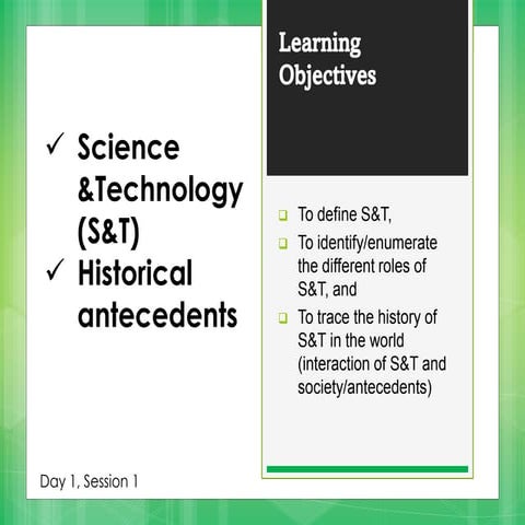 SIENCE AND TECHNOLOGY & HISTORICAL ANTEC | PPT