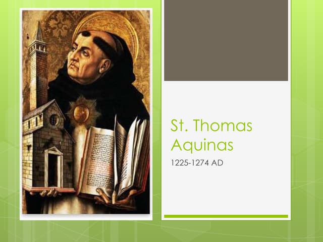 St. Thomas Aquinas Philosophy | PPTX | Christianity | Religion ...
