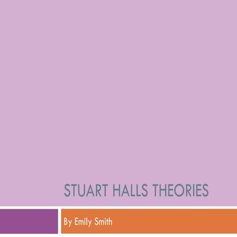 Stuart halls theories (1) | PDF