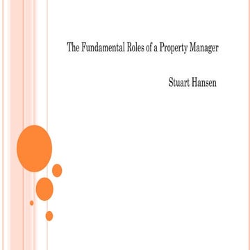 The Fundamental Roles of a Property Manager | PPTX