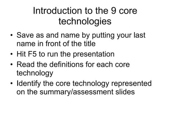 Applying the 5 core concepts | PPT