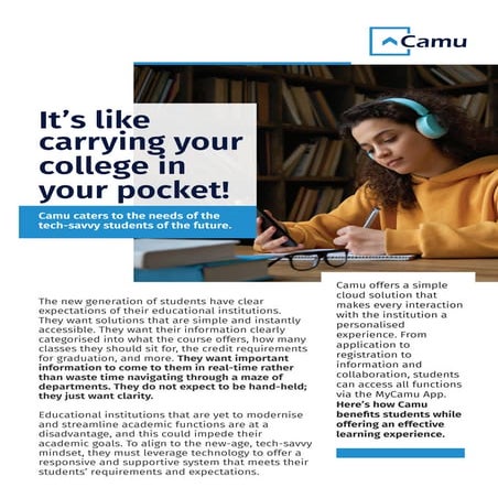 Student benefit brochure by Camu Digital Cmapus | PDF