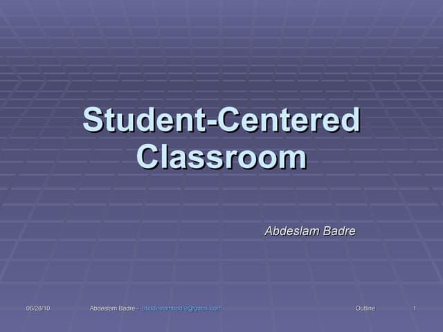 Student Centred Learning Ppt