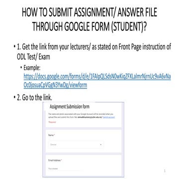 Student how to submit assignment-answer file at google form | PDF | Technology & Computing