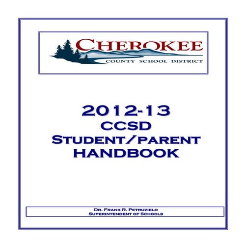 CCSD Student/Parent Handbook | PDF