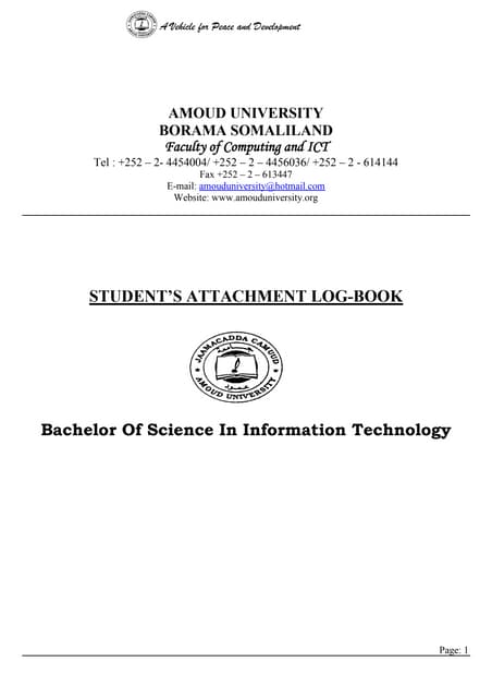 Computer Science Student Final attachment Logbook | PDF