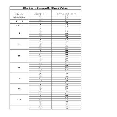 Bharti Krishna Vidya Vihar (BKVV), Nagpur - Student strength-class-wise ...