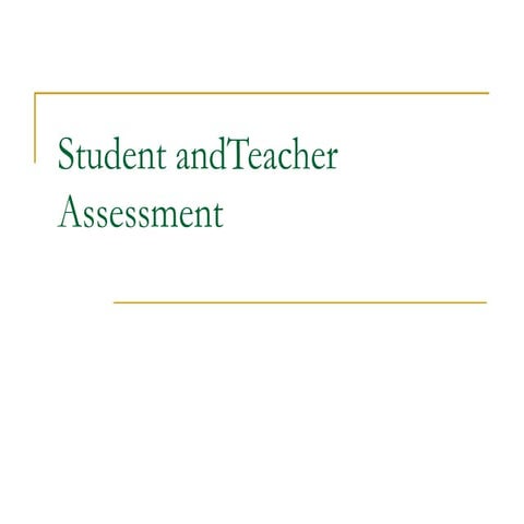 Student teacher assessment | PPT